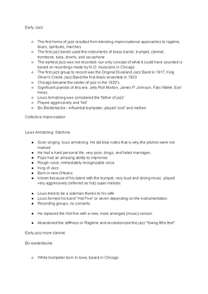 Chapter 3 Origins of Jazz - Chapter 3 Origins of Jazz The earliest jazz ...