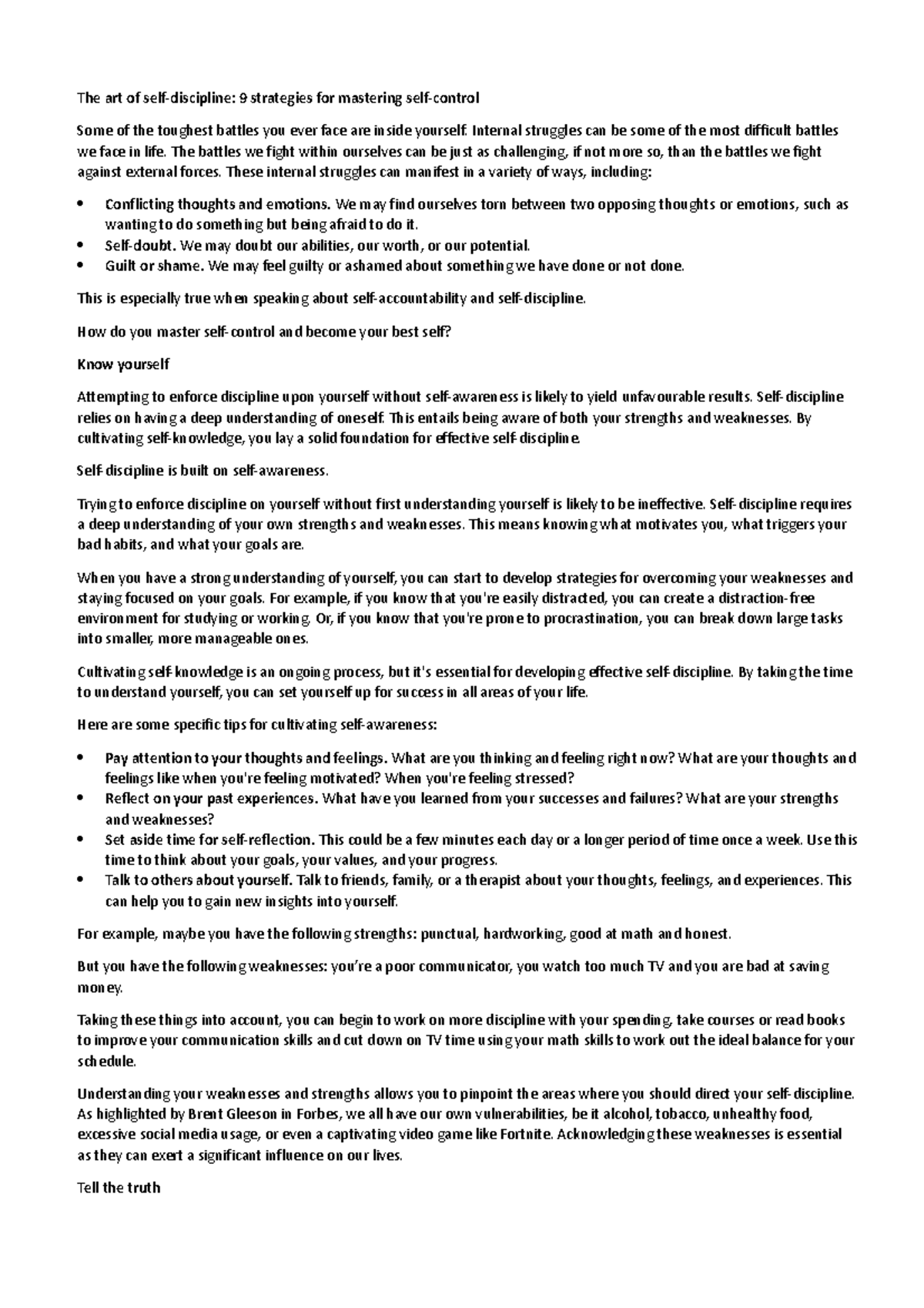 The art of self-discipline 9 strategies for mastering self-control - Internal struggles can be ...