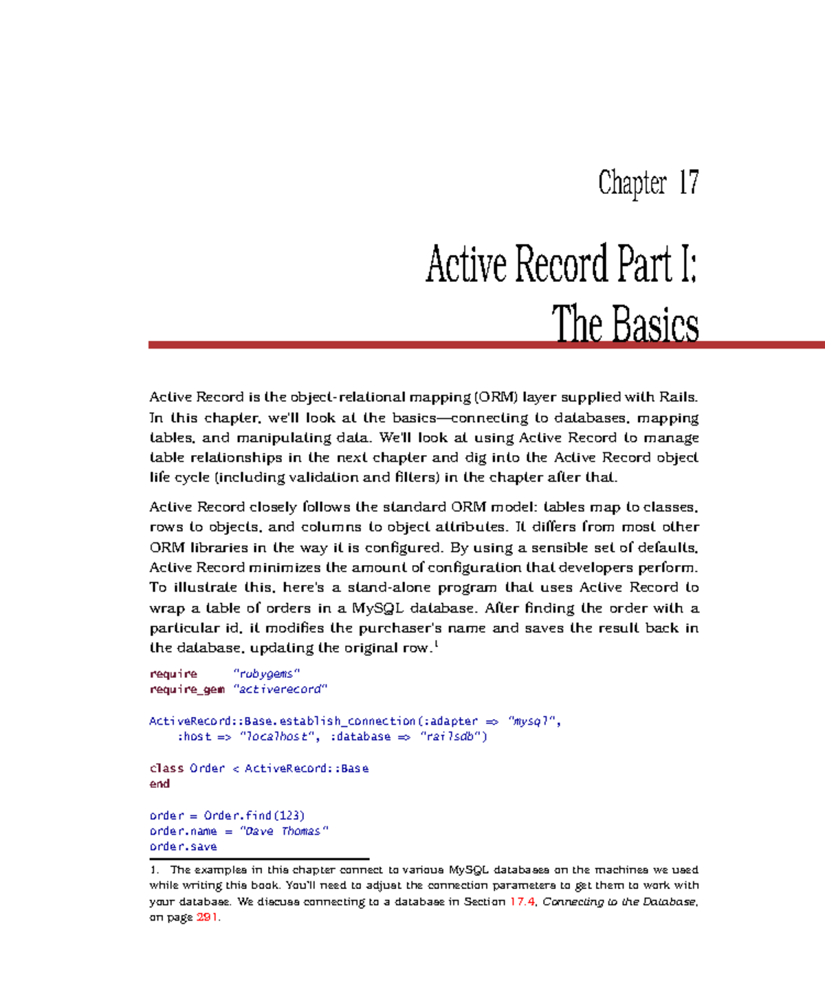 Chapter 17 - Active Record.. The Basics - Chapter 17 Active Record Part ...
