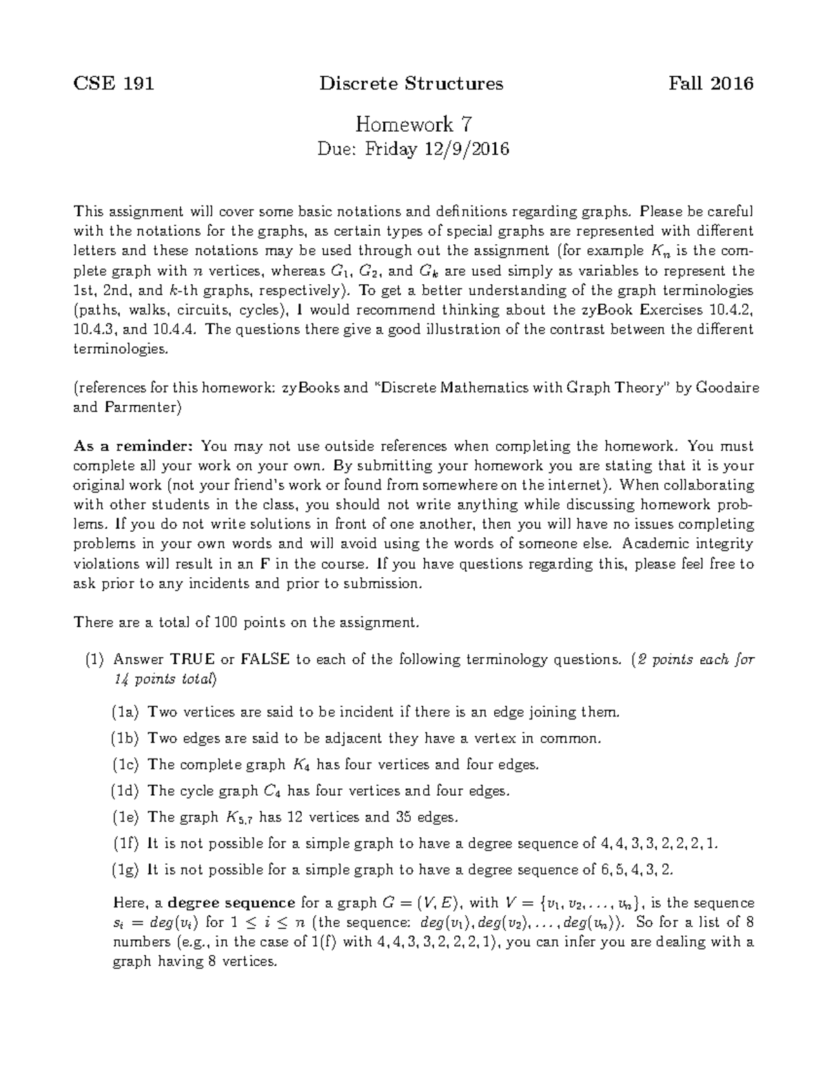 Homework 07 - Answers to Practice problems with solutions - CSE 191 ...