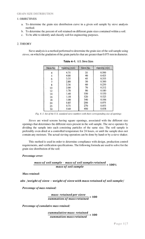 Pycnometer ( Specific Gravity OF SOIL Solids) LAB Report - 1. OBJECTIVES a. To determine the ...