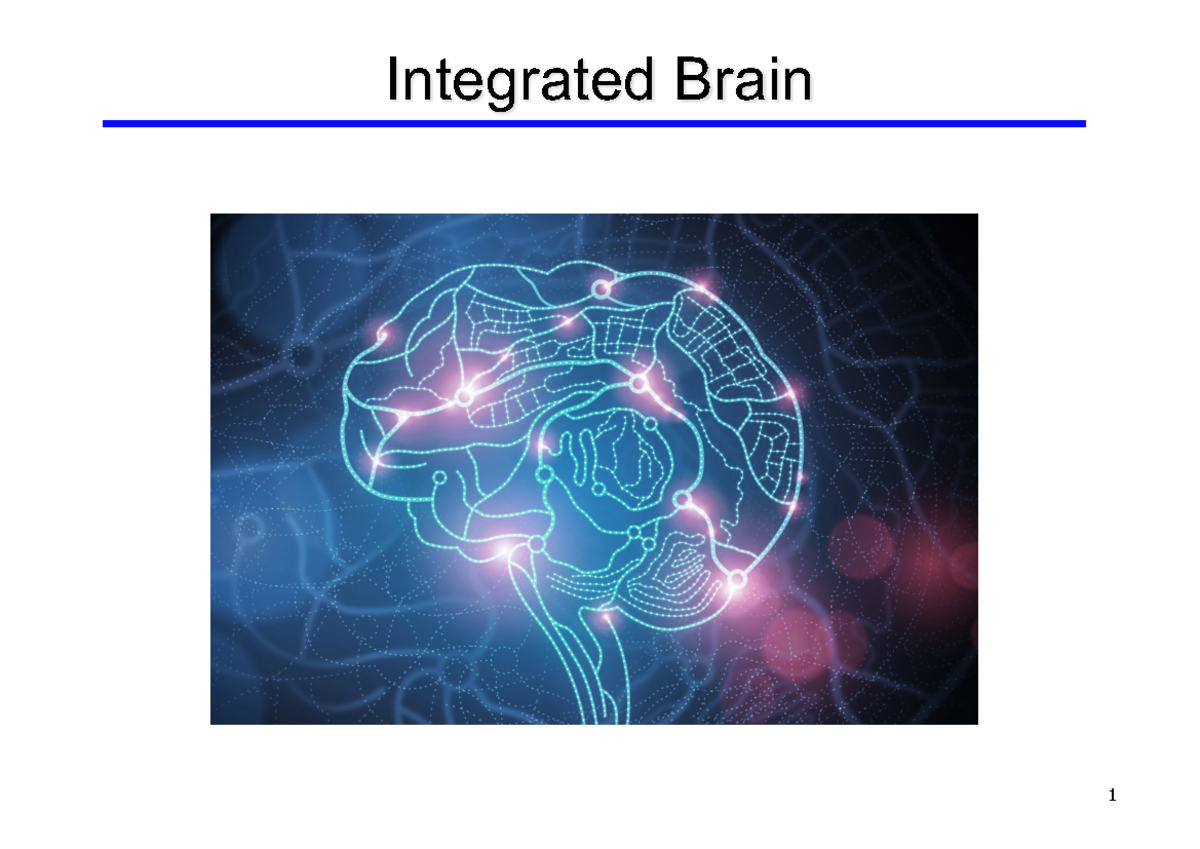 PSYC10003 Lect6 Part2 Integration - Integrated Brain Learning ...
