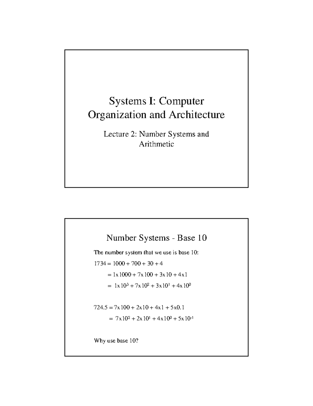 371l2 - Computer Organization and Architecture - Systems I: Computer Organization and ...