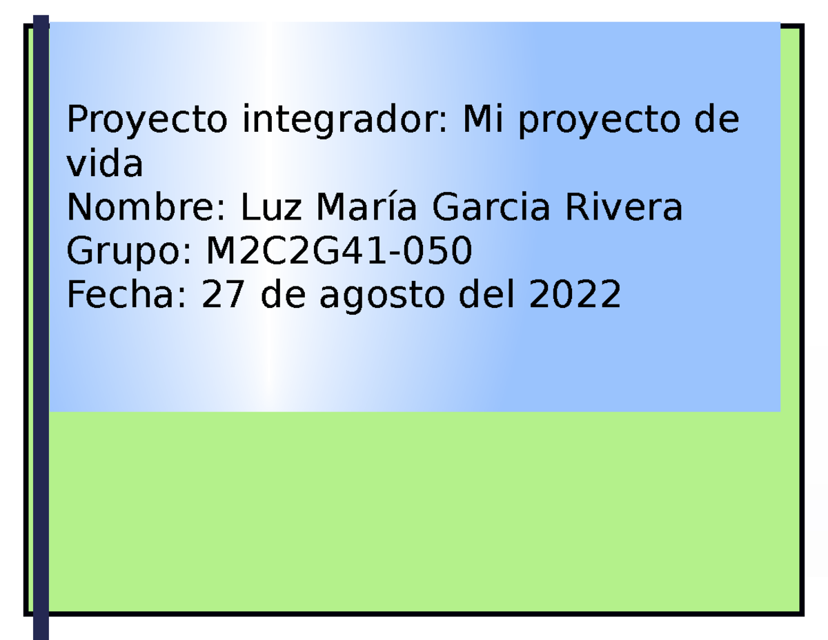 proyecto integrador modulo 2 - Proyecto integrador: Mi proyecto de vida Nombre: Luz María Garcia ...