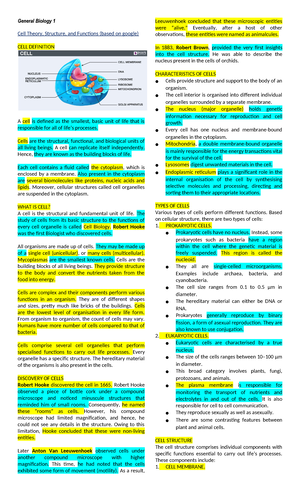 Prokaryotic AND Eukaryotic Cells - PROKARYOTIC AND EUKARYOTIC CELLS GENERAL BIOLOGY Prokaryotic ...