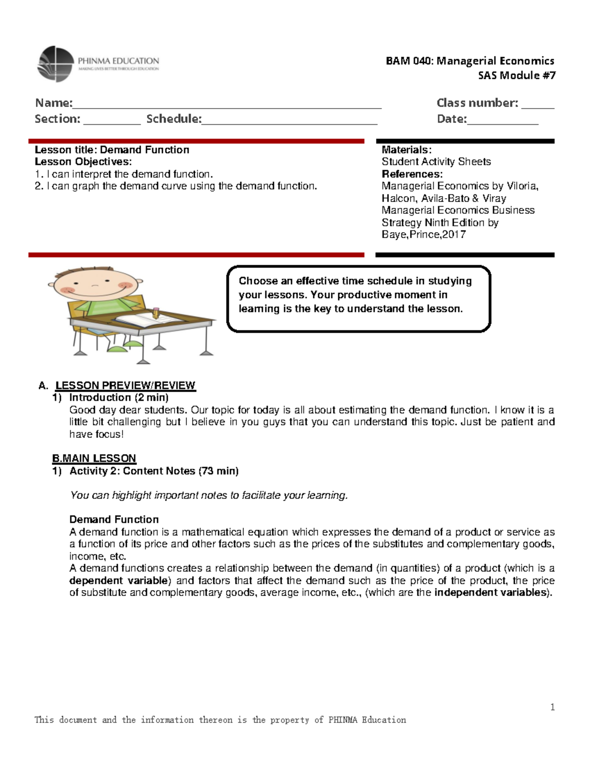 BAM 040 SAS#7 - This will serve as notes to students who needs to ...