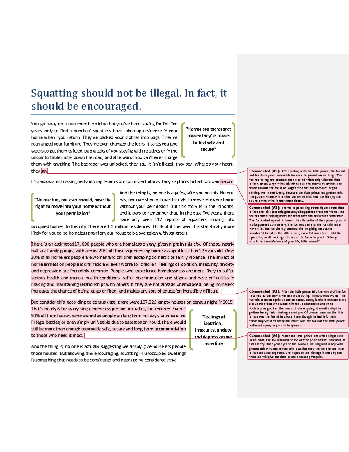 Squatting should not be illegal anymore - Squatting should not be ...