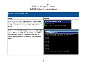 CYB 300 Milestone Three Worksheet - Security Analysis Table 1 Security ...
