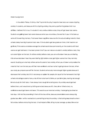 Final Reflection Paper (first draft) - One learning experience I had in ...