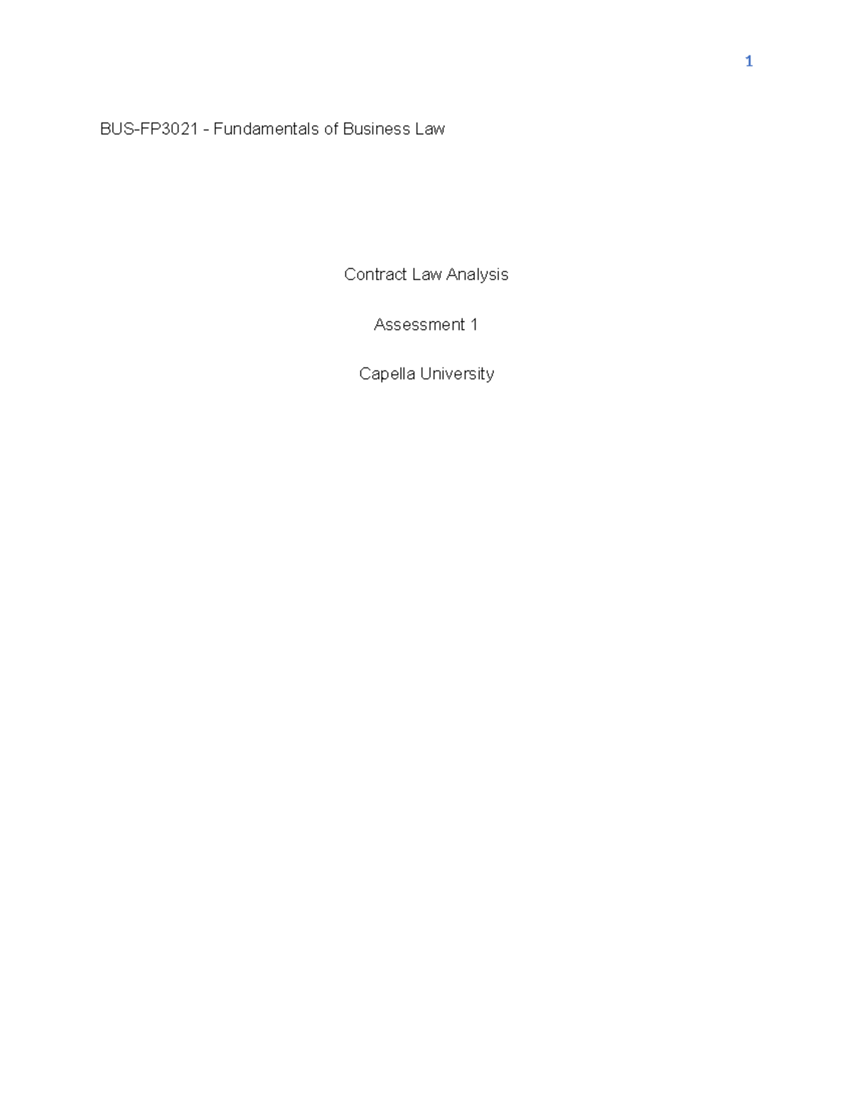 3021 Aamer Madiha Assesment Number-1 - BUS-FP3021 - Fundamentals of ...