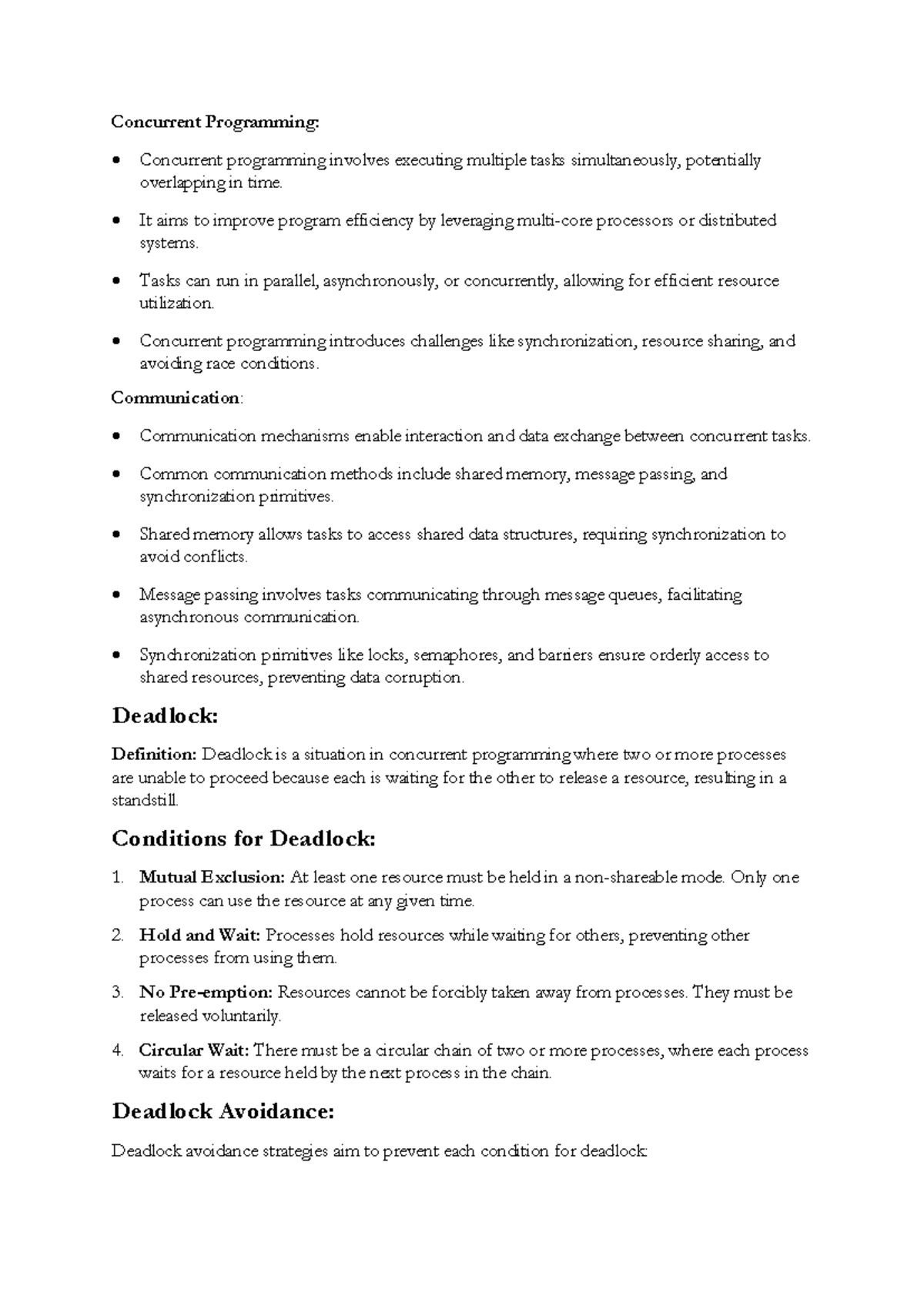 PPL Unit 4 - Concurrent Programming: Concurrent programming involves executing multiple tasks ...