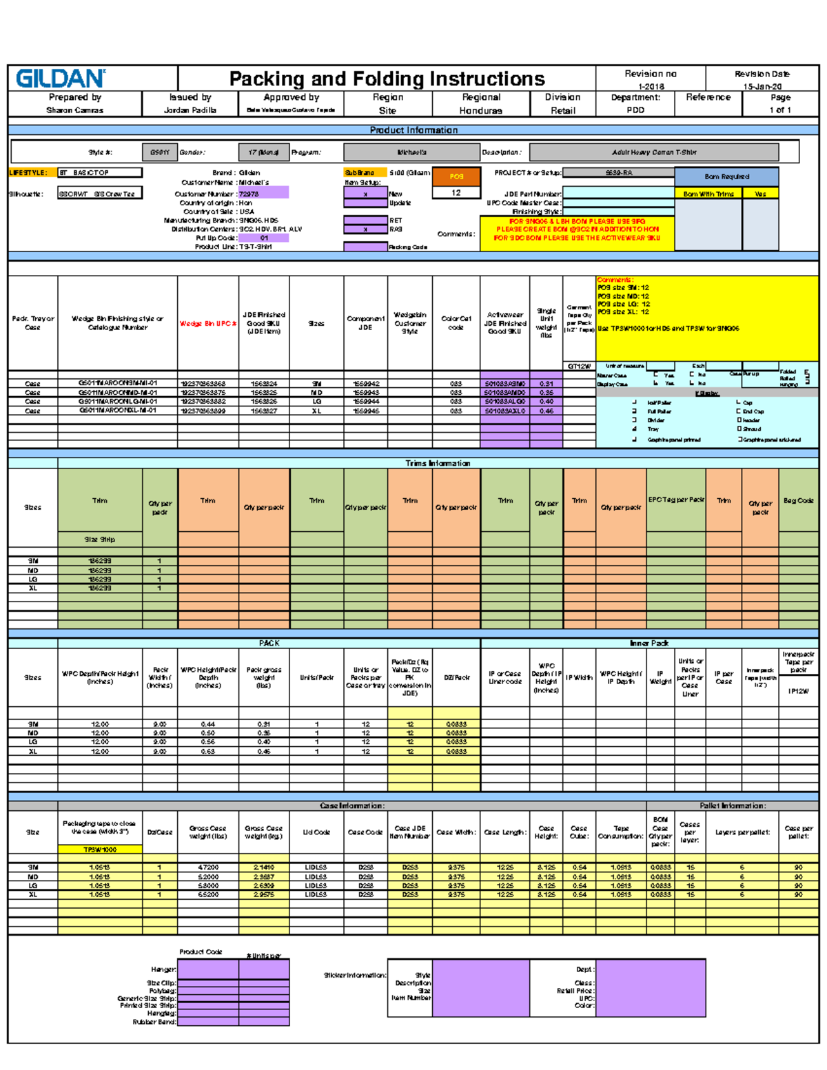 004 Retail Packaging Michaels Gildan G5011 Mens Maroon LG MD SM XL ...