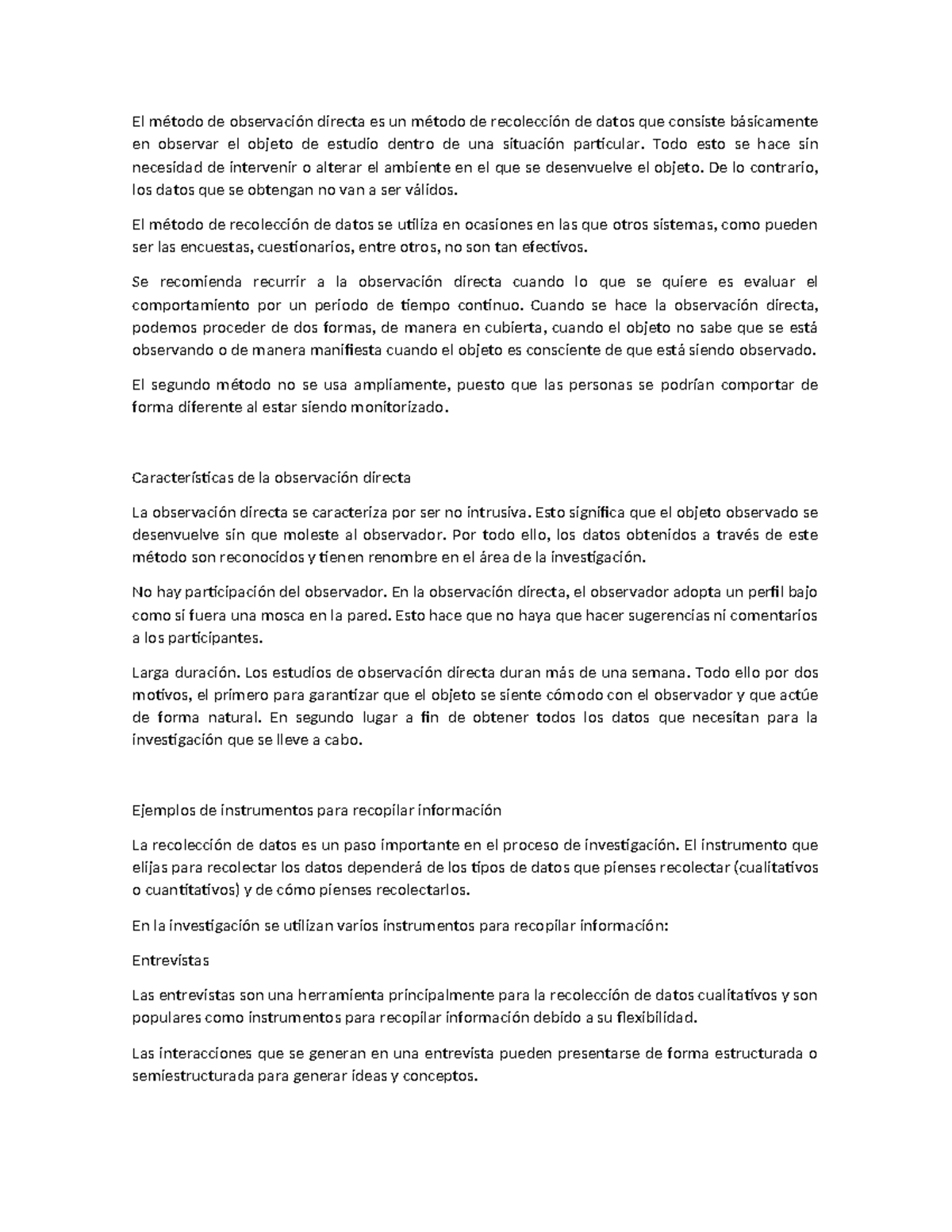 Observacion directa - Contabilidad - El método de observación directa ...