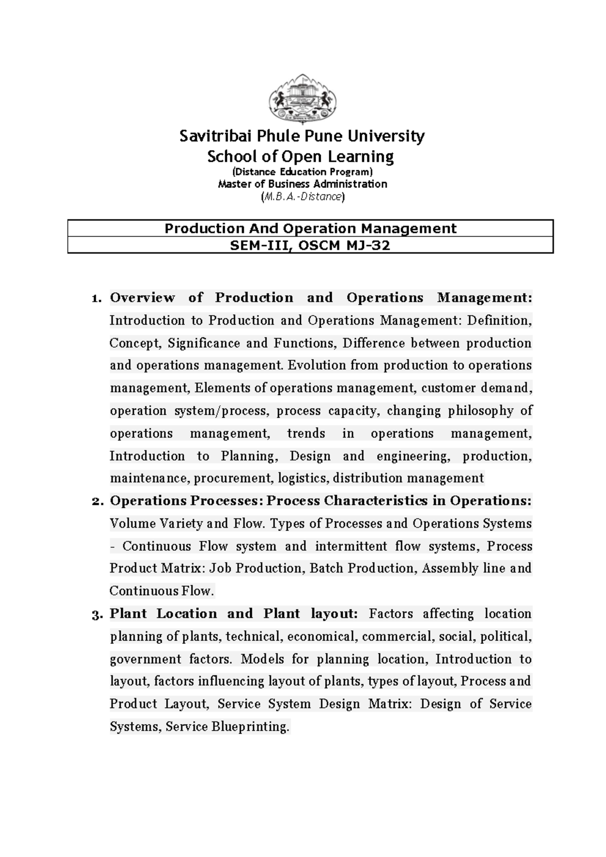 OSCM Sem III and IV - OSCM short notes - Savitribai Phule Pune ...