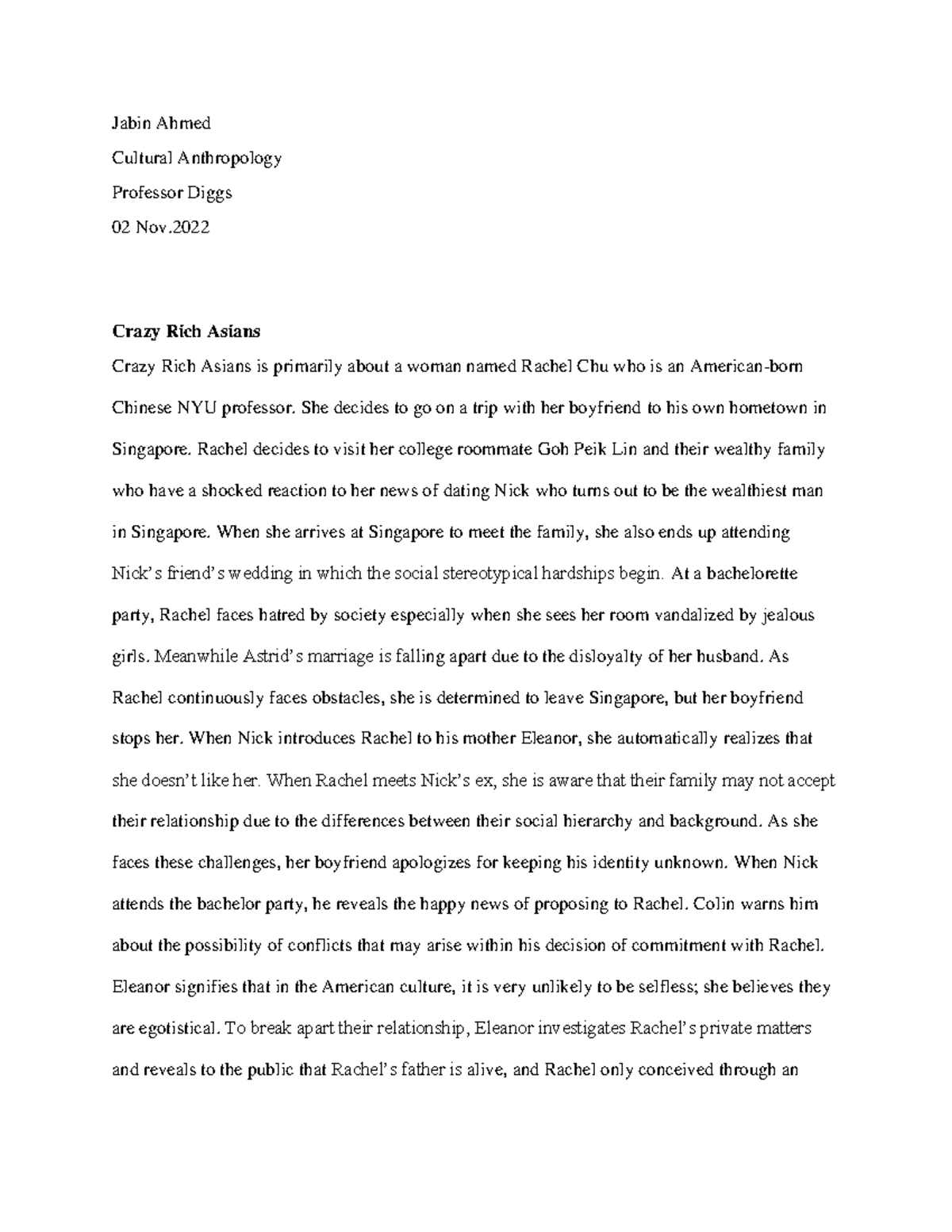 Document 7 - Cultural issues of the contemporary world. - Jabin Ahmed ...