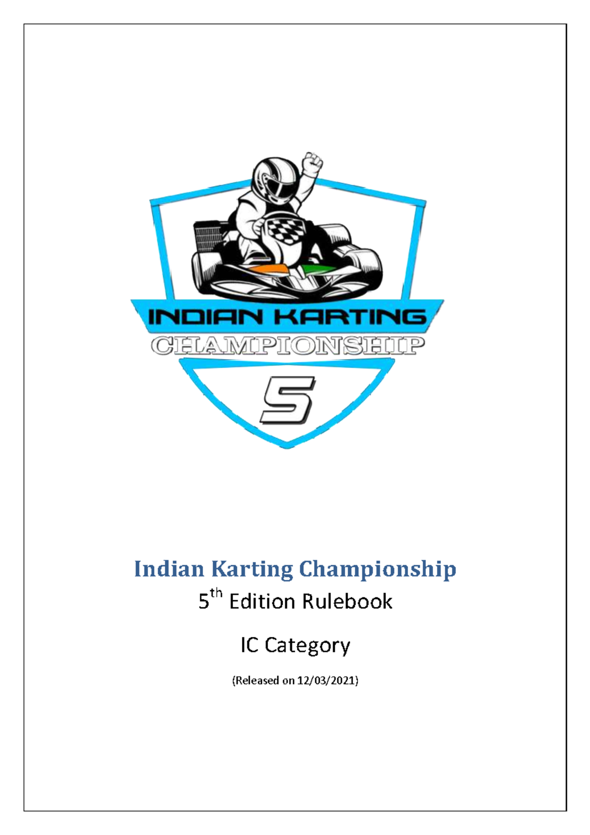 IKC5 Rulebook IC 3709-2 - Indian Karting Championship 5 th Edition ...