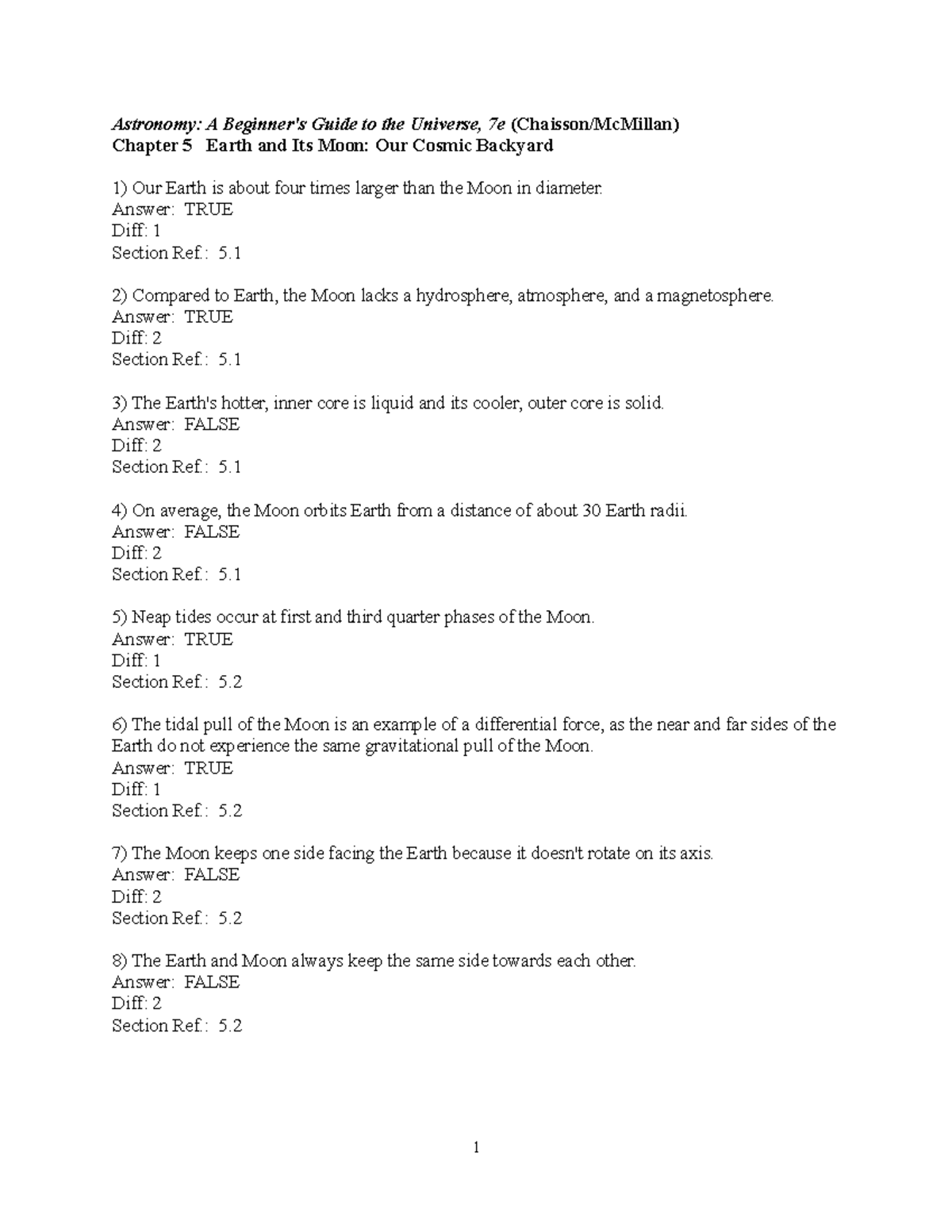 Chapter 05 Answers - Astronomy: A Guide to the Universe, 7e Chapter 5 ...