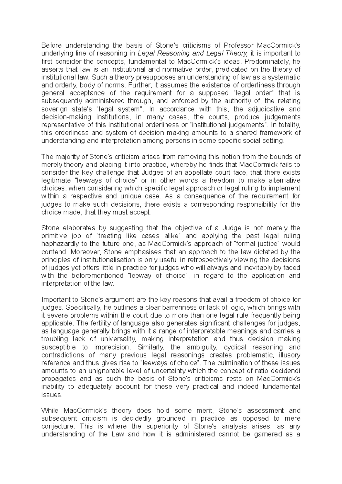 Week 6 Seminar Prep (Legal reasoning and theory) - Before understanding ...