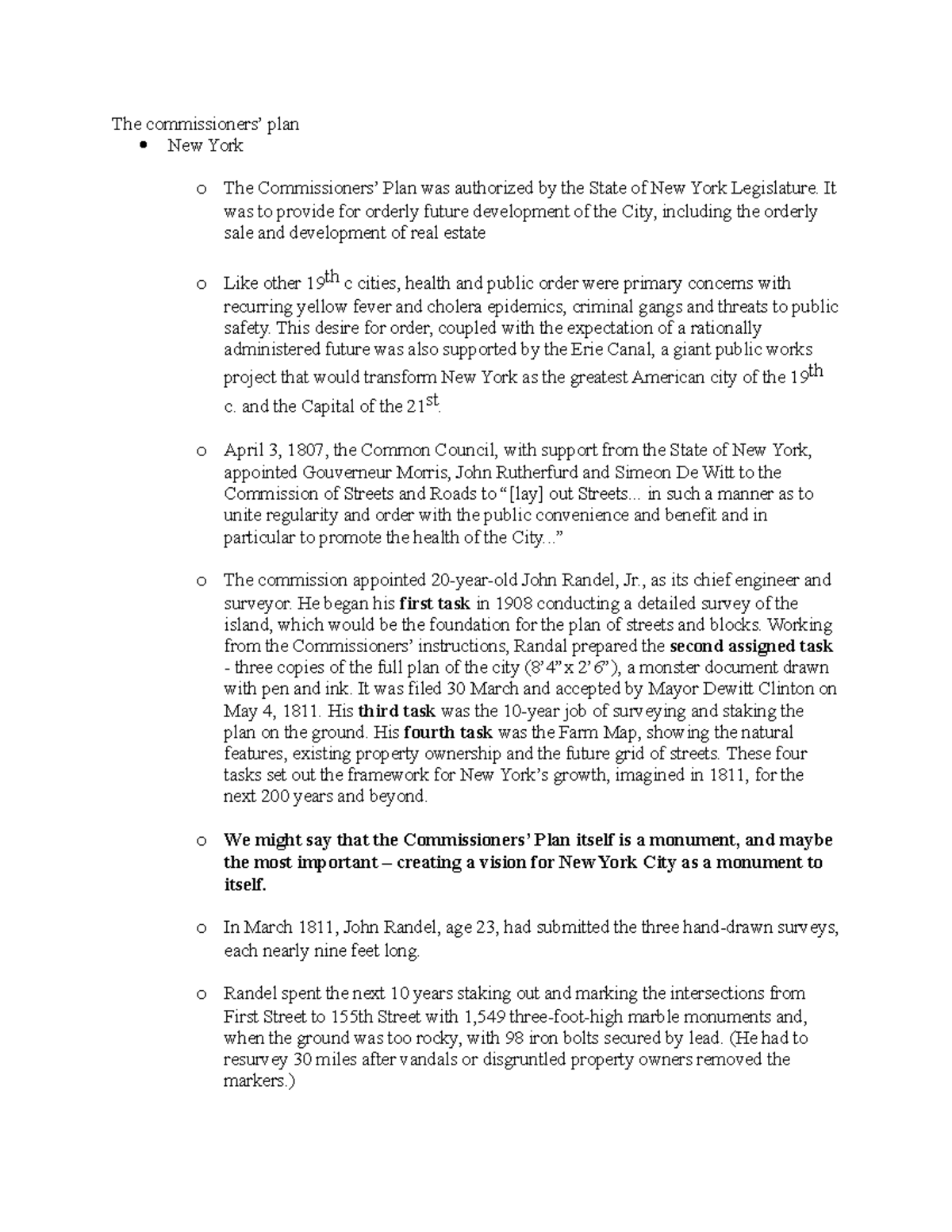 The commissioners plan - The commissioners’ plan New York o The ...