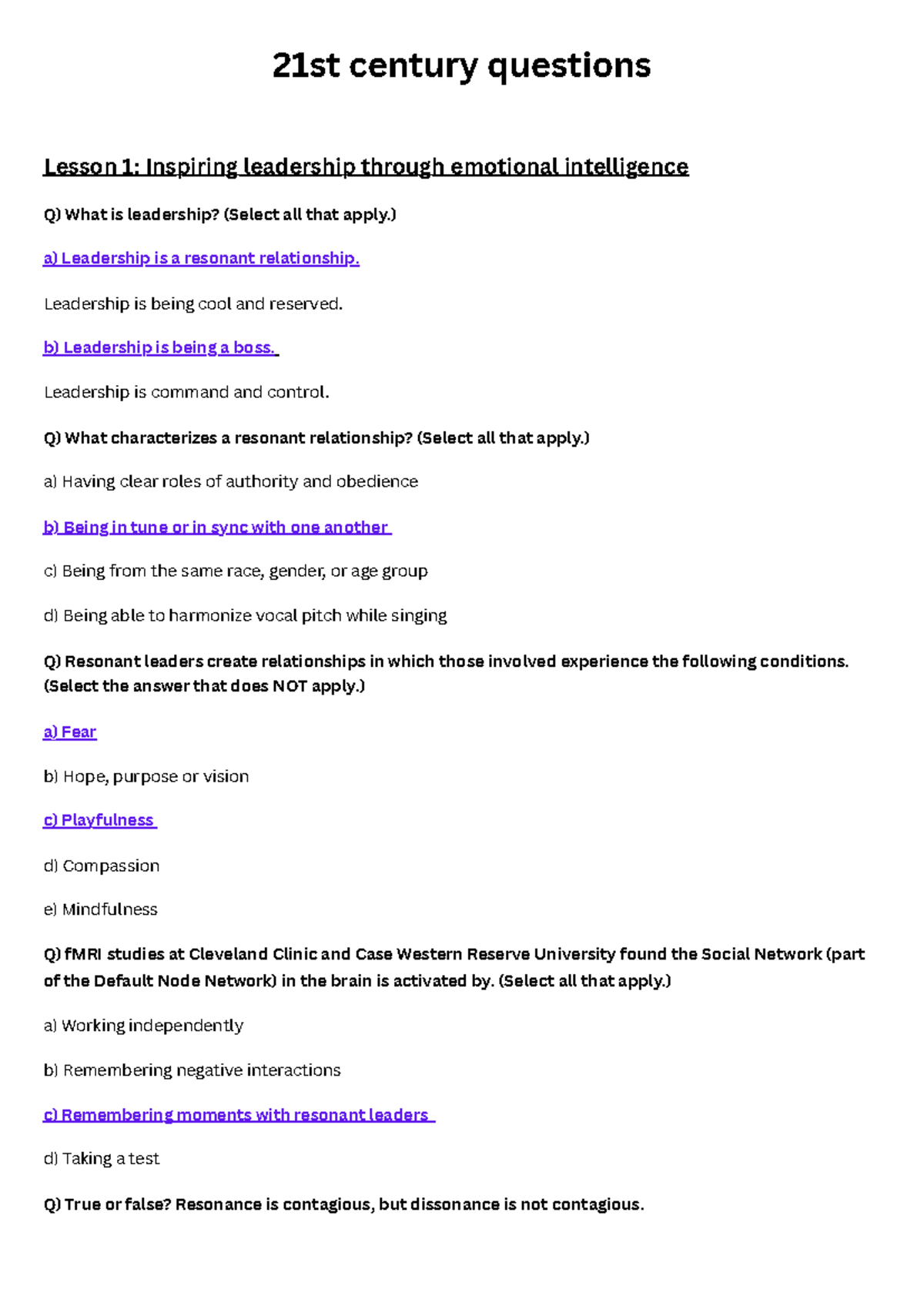 21st century questions - 21st century questions Lesson 1: Inspiring ...