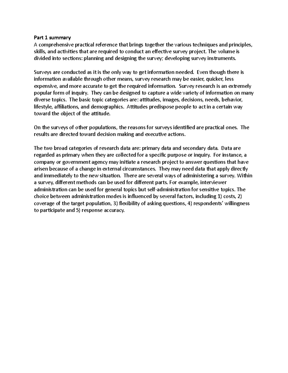 BA 428 Part 1 summary - Guidance - Part 1 summary A comprehensive ...