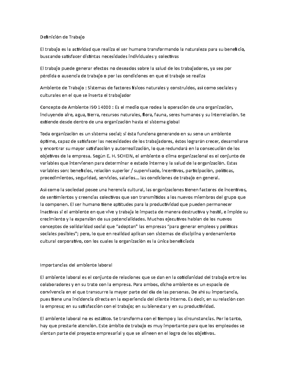 Definición de Trabajo - Definición de Trabajo El trabajo es la ...