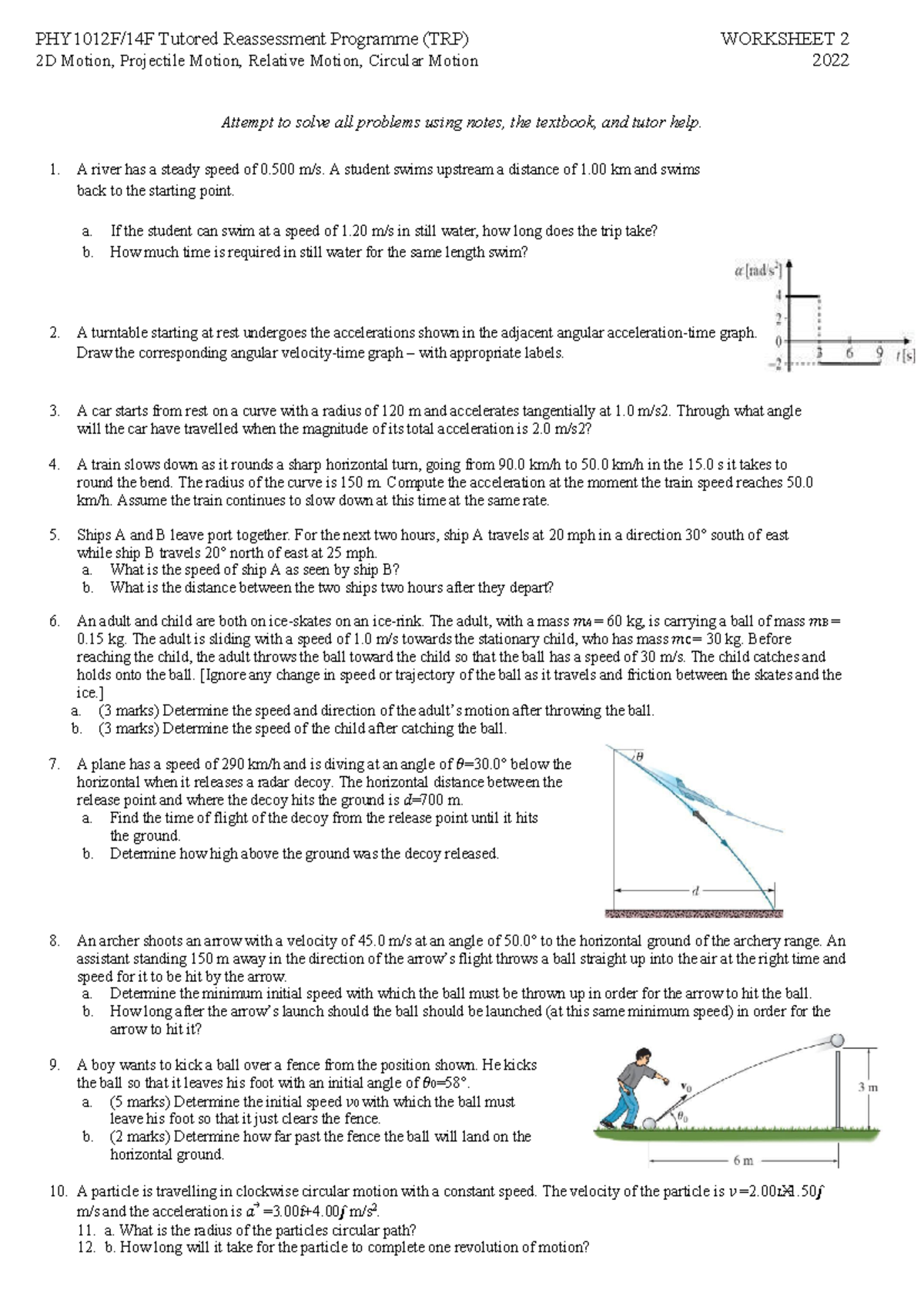 TRP 1012 -4F WS 2 - tutorial questions - PHY1012F/14F Tutored ...