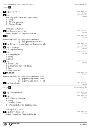 Test z geografii 5 klasa - Mapa Polski Test sprawdzający – rozdział 1 ...