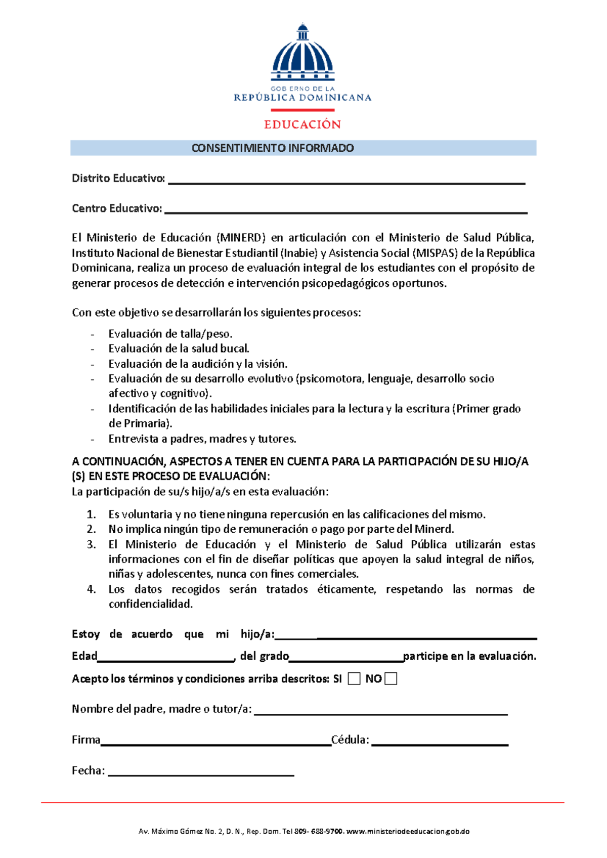 1.Consentimiento informado - CONSENTIMIENTO INFORMADO Distrito ...