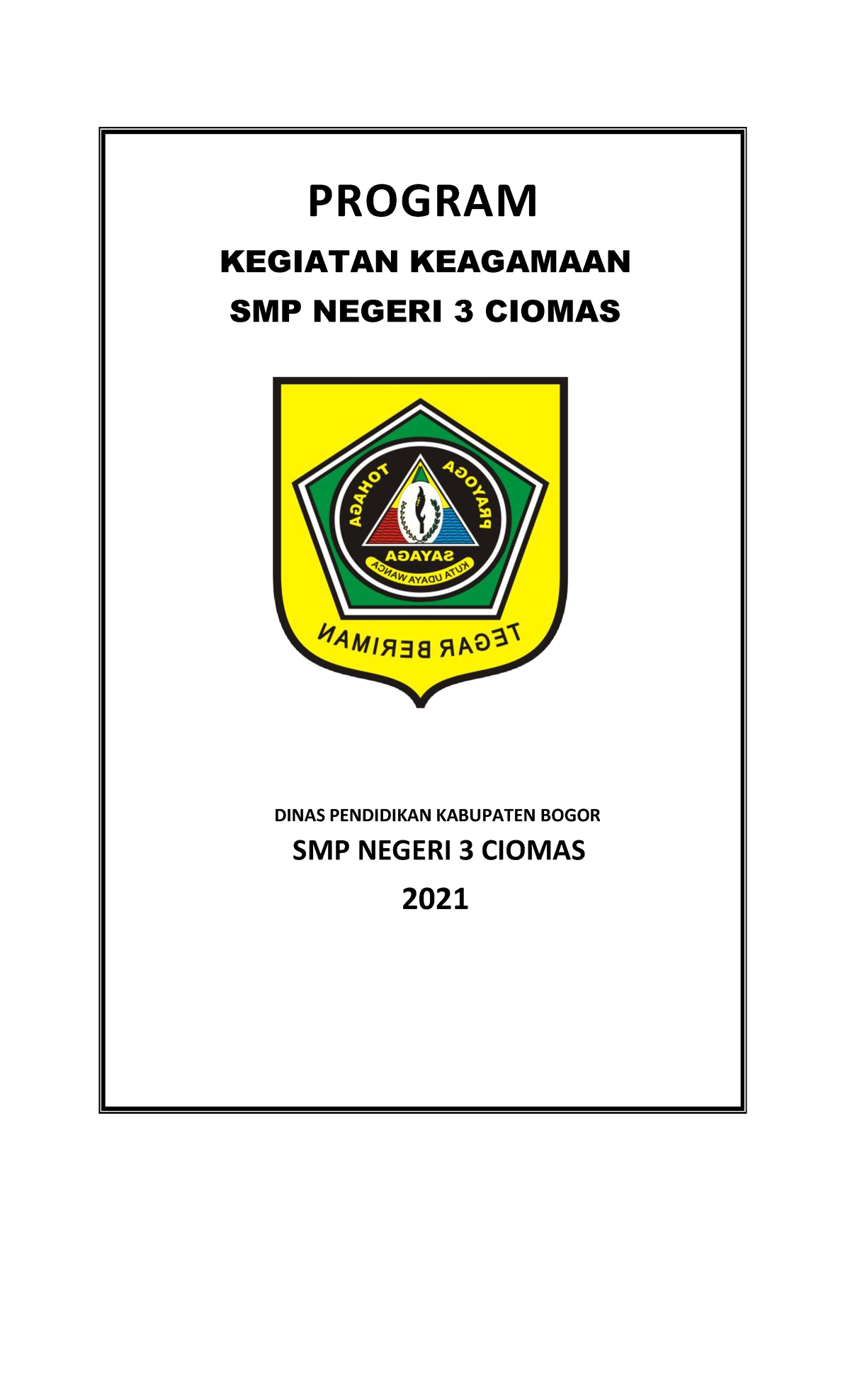 2. Pembiasaan keagamaan - ok - PROGRAM KEGIATAN KEAGAMAAN SMP NEGERI 3 ...