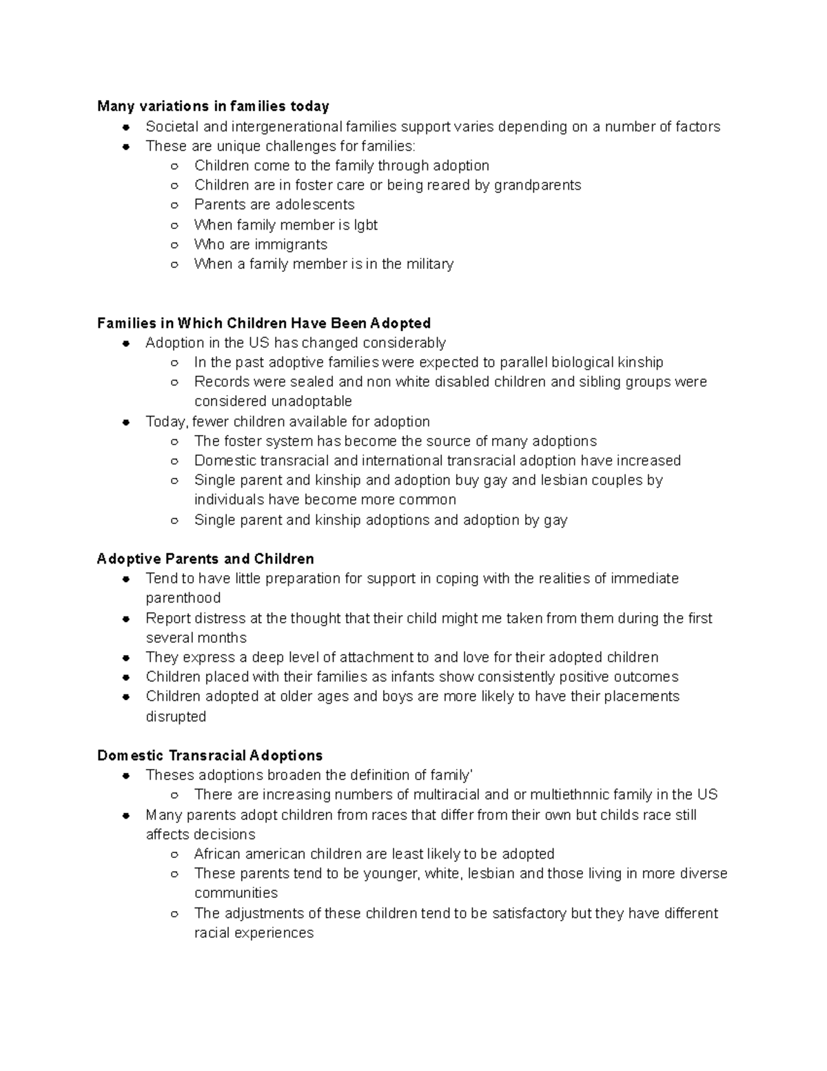 HD 382 Module 3 - homework - Many variations in families today Societal ...