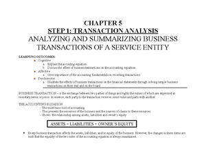 Basic Accounting Chapter 3 - CHAPTER 3 OVERVIEW OF THE ACCOUNTING CYCLE ...