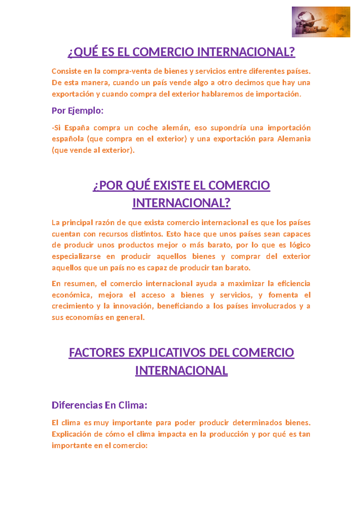 QUÉ ES EL Comercio Internacional - ¿QUÉ ES EL COMERCIO INTERNACIONAL ...