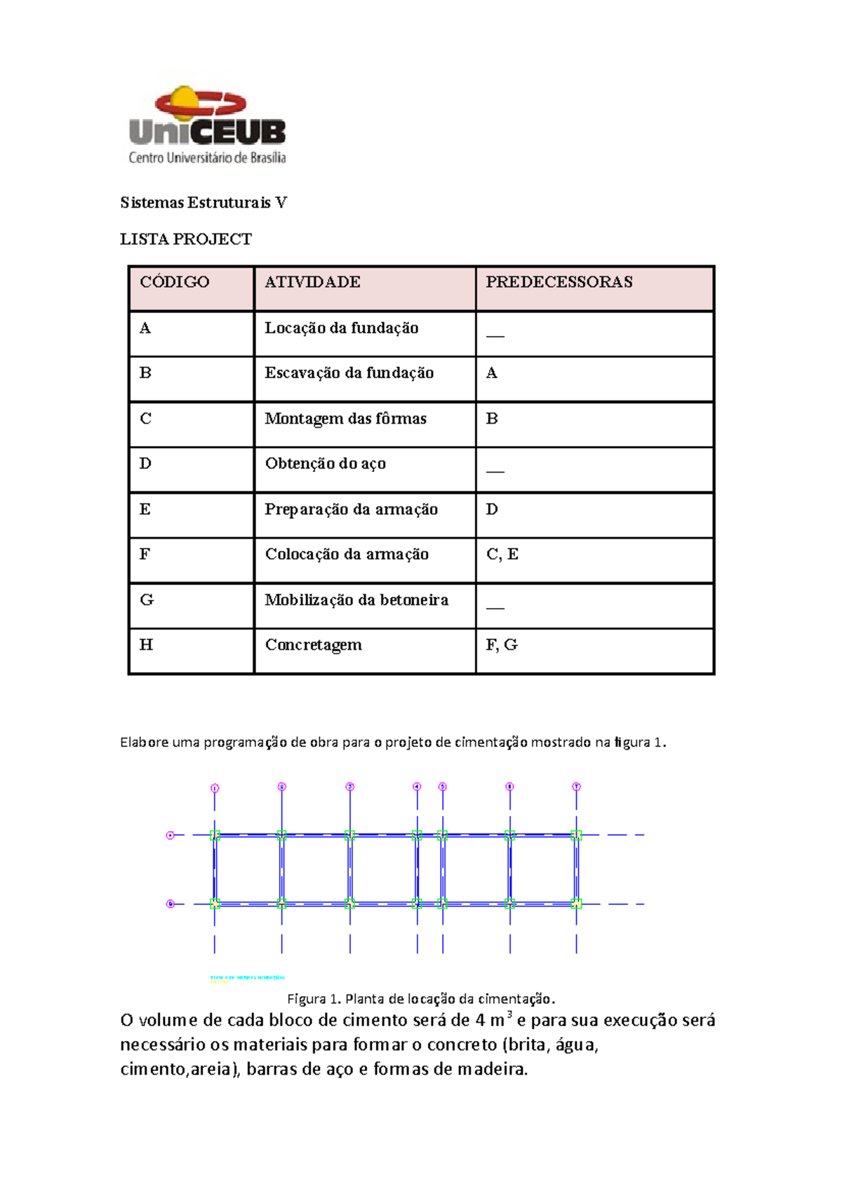 Lista project 31102013 - Sistemas Estruturais V LISTA PROJECT CÓDIGO ...
