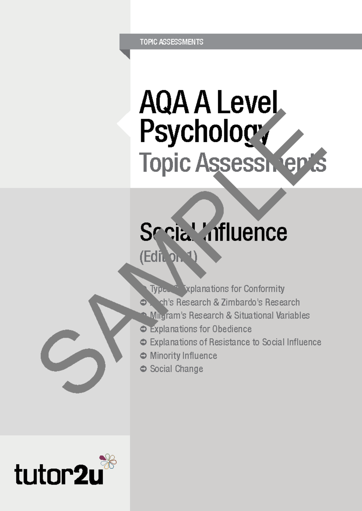 AQA Psychology Topic Test Social QP Sample - AQA A Level Psychology ...