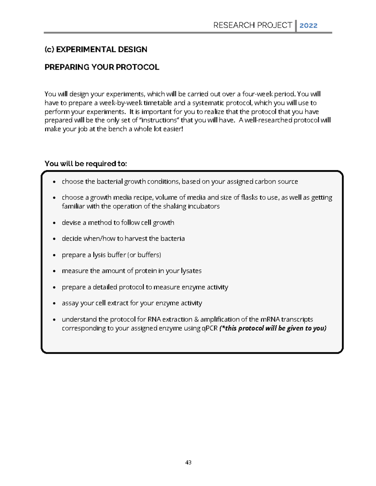 Experimental design LAB 3 - (c ) EXPERIMENTAL DESIGN PREPARING YOUR ...