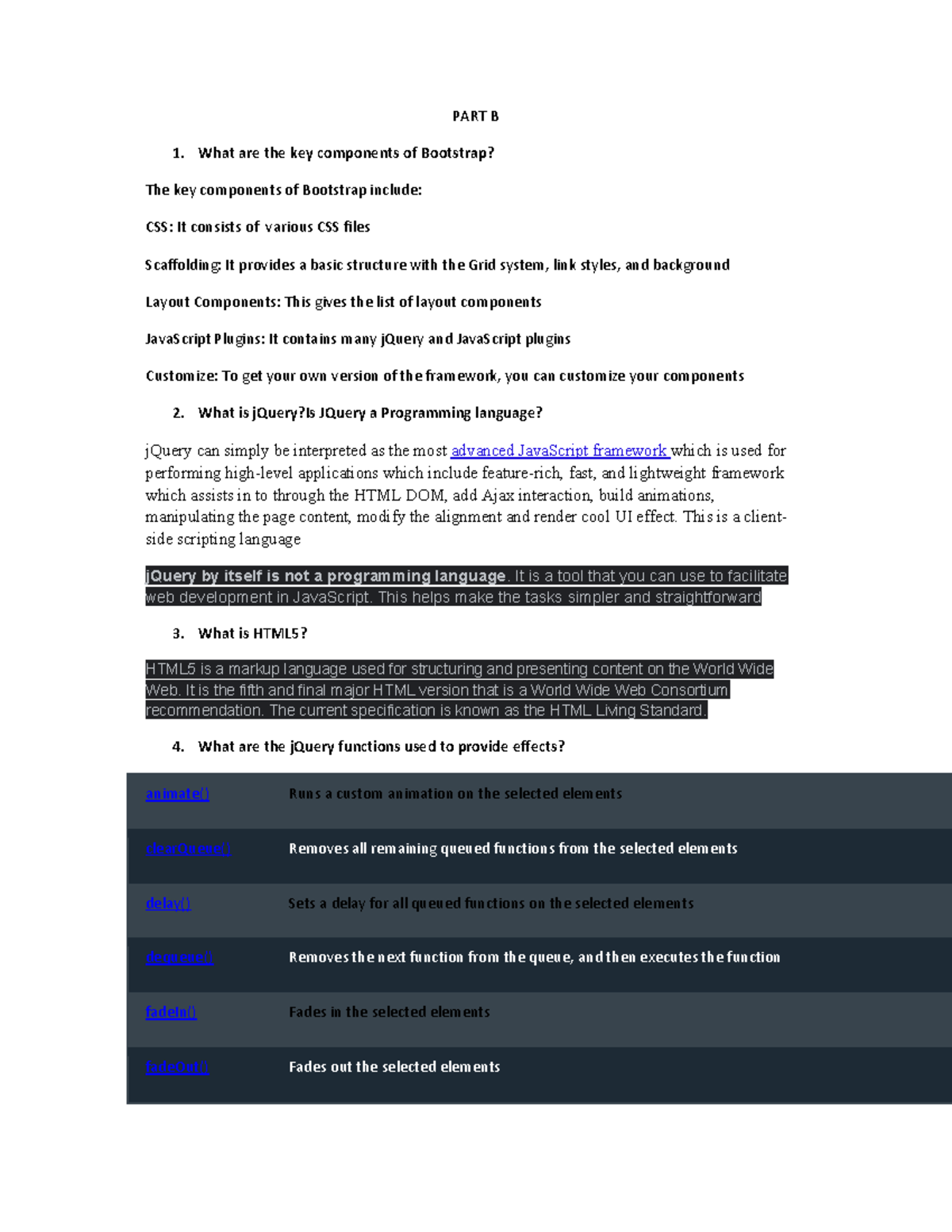 FSP Model 2m - PART B What are the key components of Bootstrap? The key ...