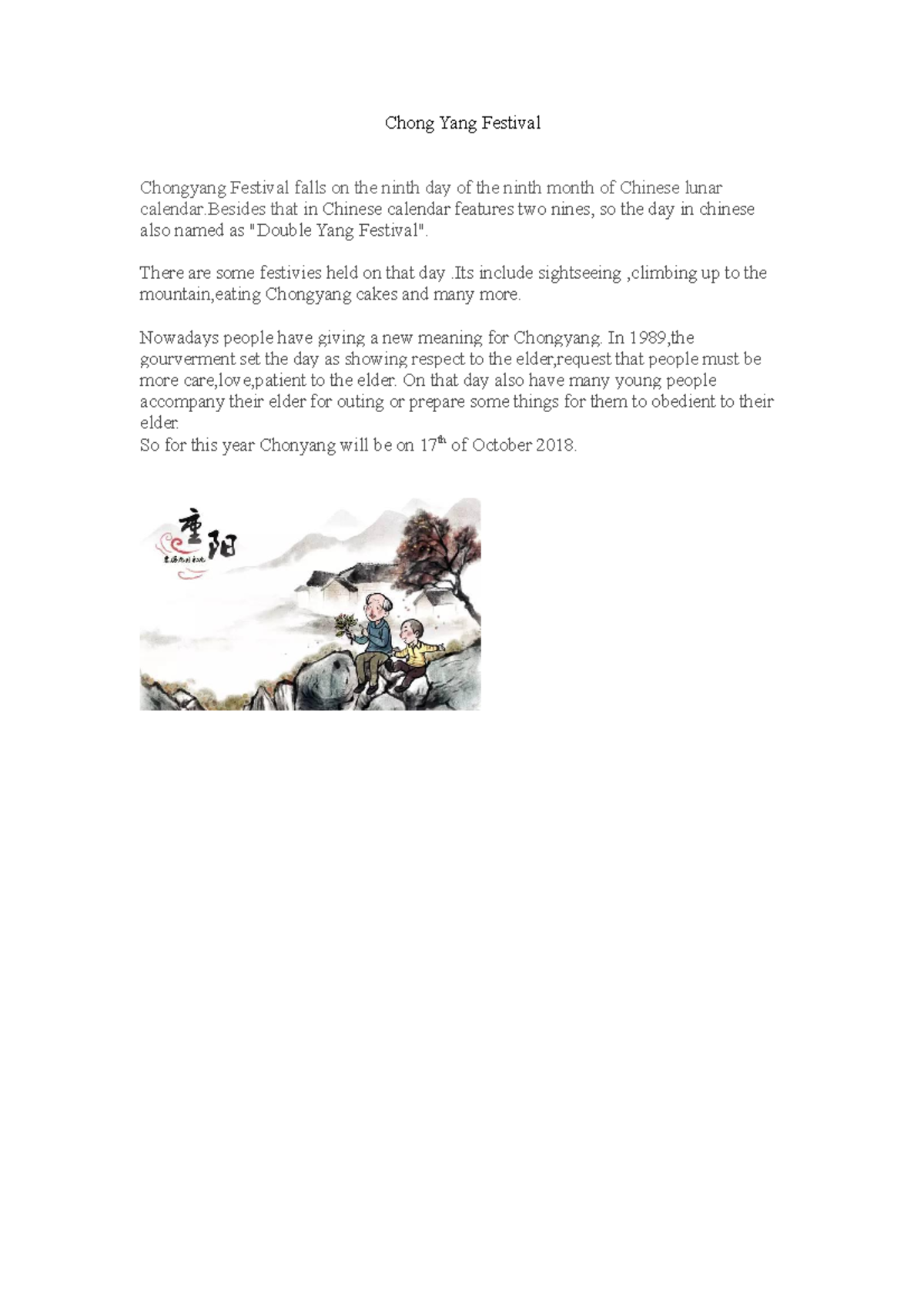 Chong Yang Festival - Chong Yang Festival Chongyang Festival falls on ...