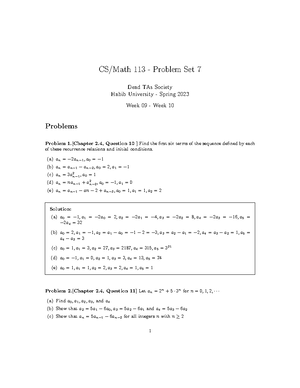 Proofs - Solutions - Class work (Week 8): Proofs – Part II Q6 A ...