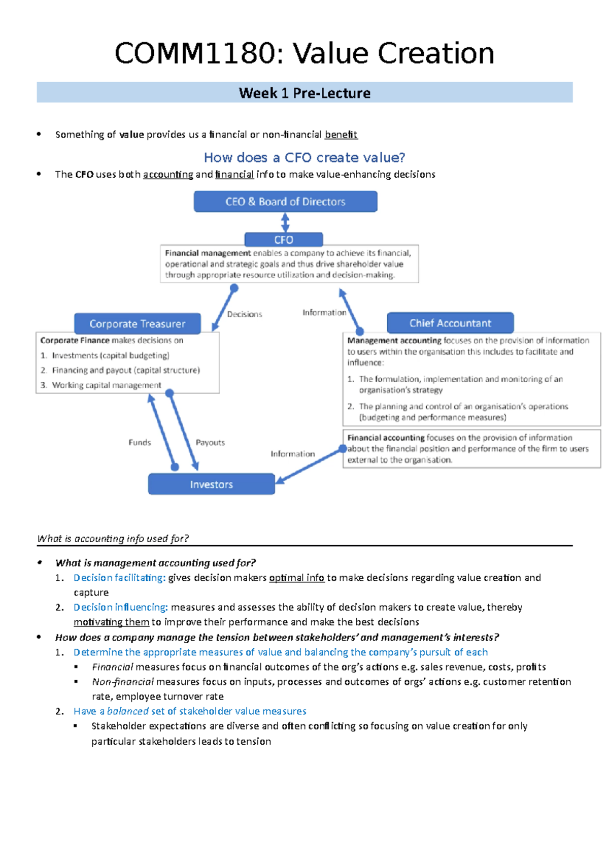 COMM1180 notes - COMM1180: Value Creation Week 1 Pre-Lecture Something ...