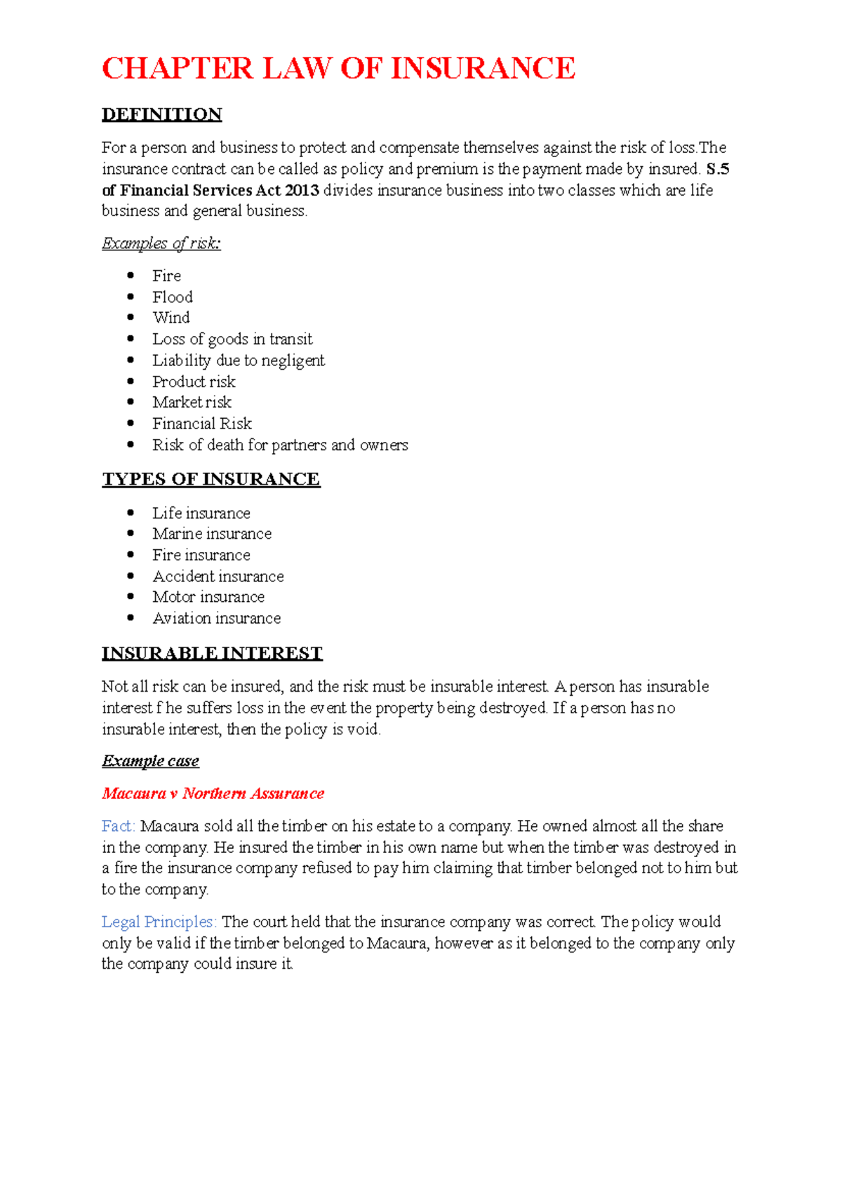 Law of insurance - DEFINITION For a person and business to protect and ...