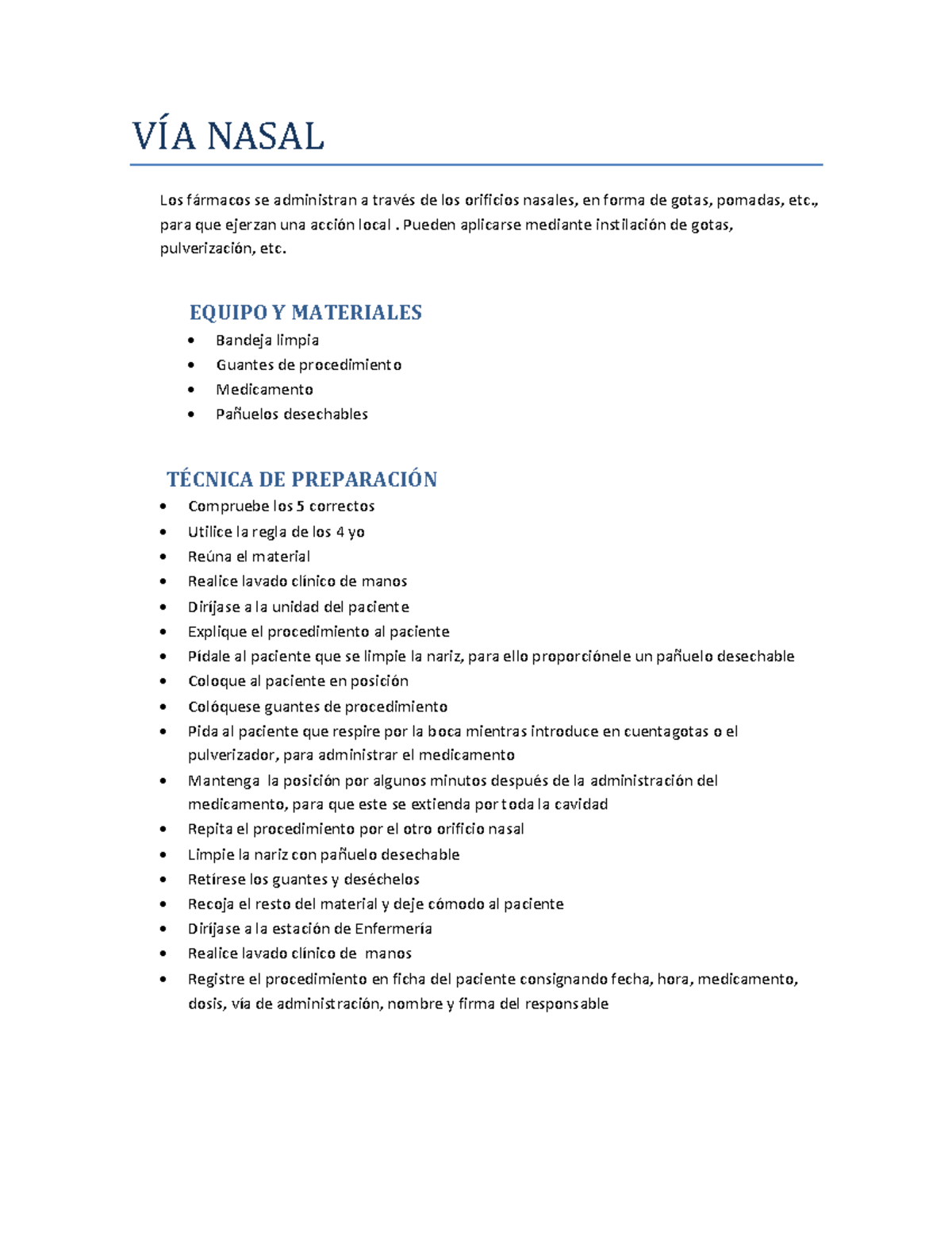 Guía vía nasal - VÍA NASAL Los fármacos se administran a través de los ...