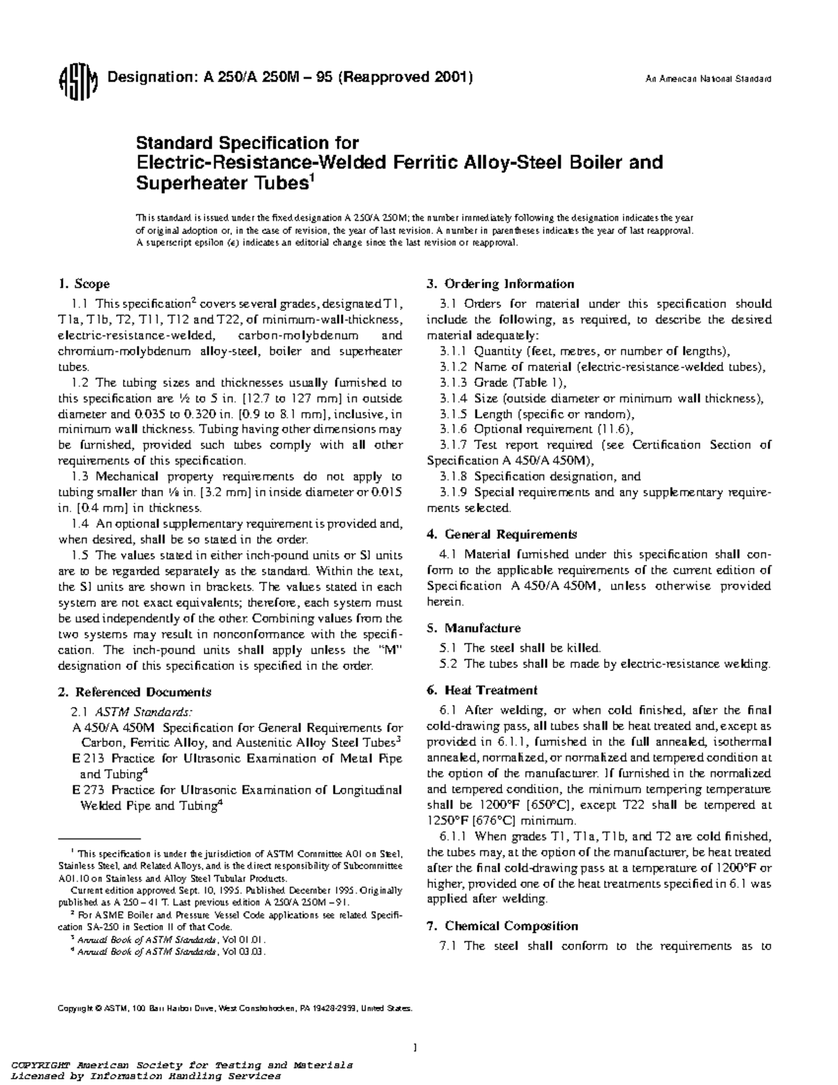 ASTM A 250 - deals with code and standard related to mechanical design ...