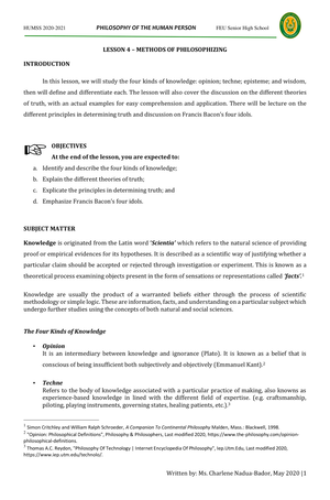 Unit 1 Lesson 1-01 - Module - Philosophy Of Man - Studocu