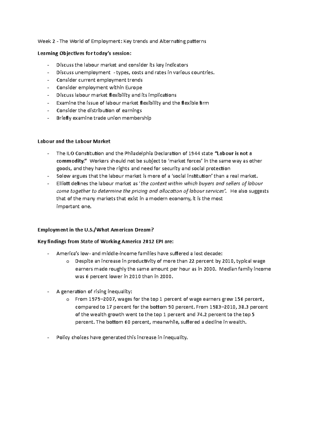 The World of Employment: Key trends and Alternating patterns - Consider ...