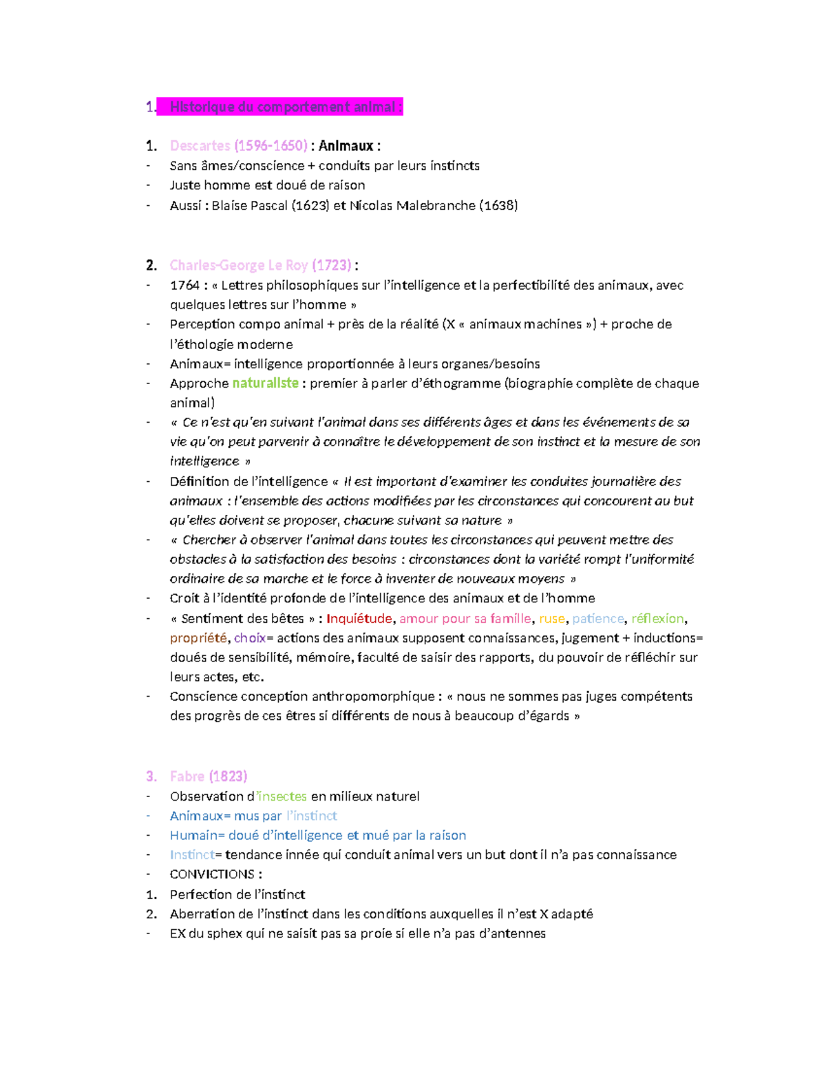 Évolution - Historique du comportement animal : Descartes (1596-1650 ...