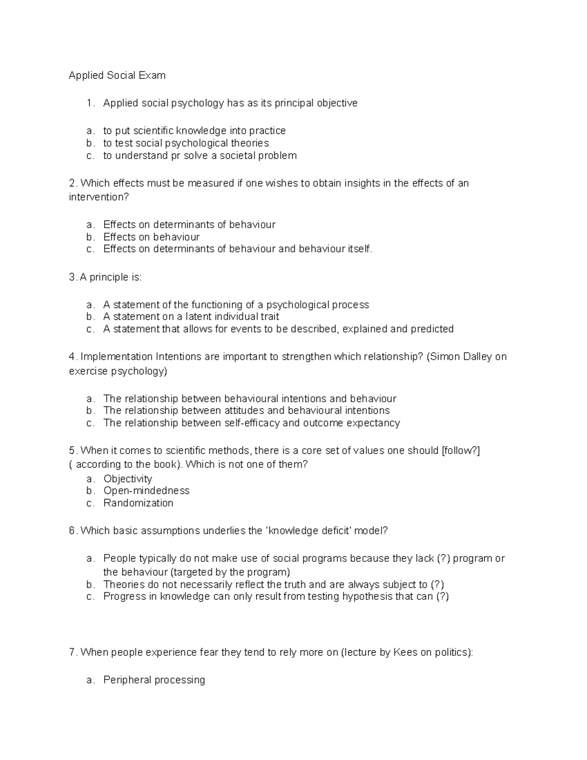 Applied Social Exam-4-1 - Applied Social Exam Applied social psychology ...