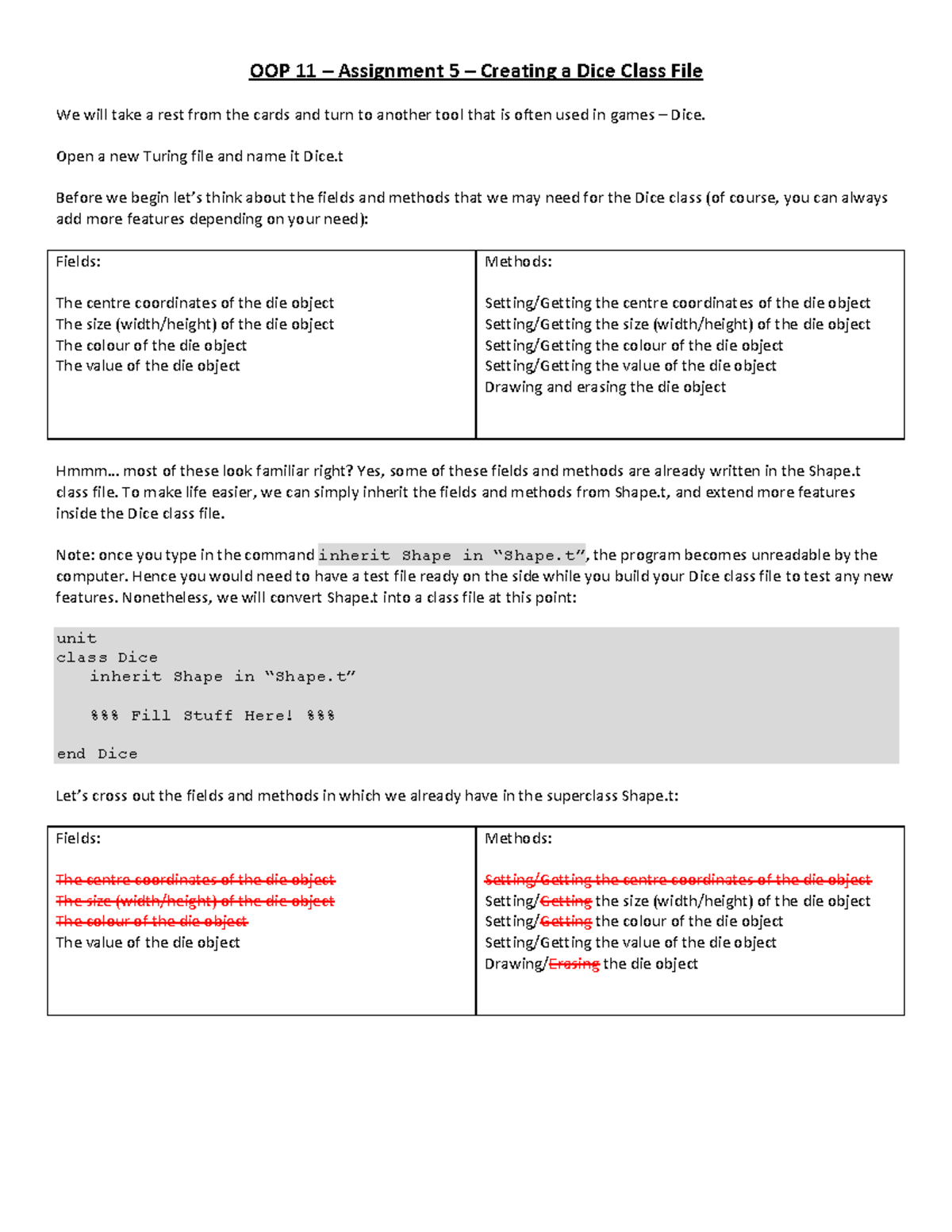 Lesson 13 Oop 11 Assignment 5 Creating A Dice Class File Oop 11 Assignment 5