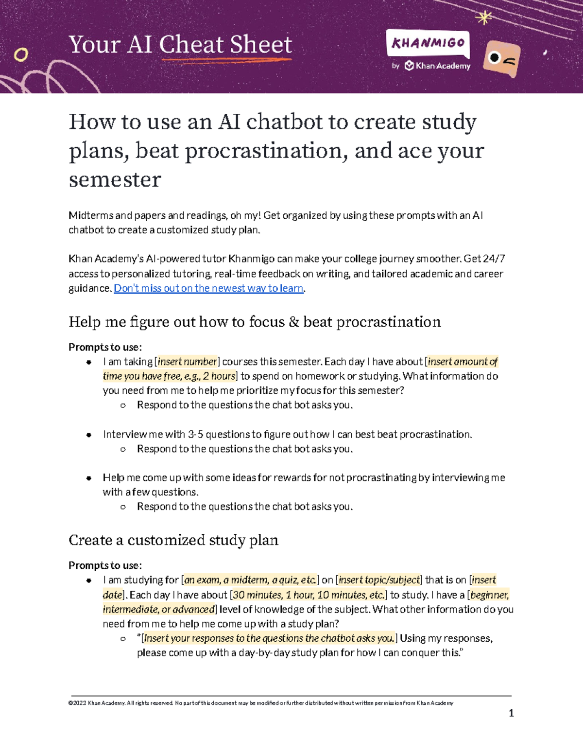 Cheat sheet How to create study plans beat procrastination and ace your ...