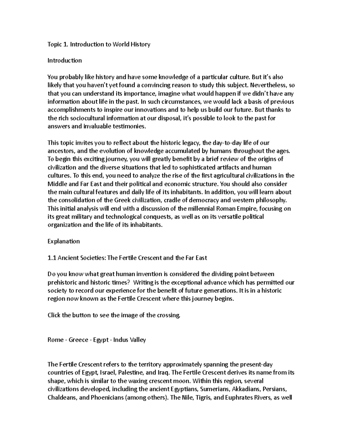 Topic 1 - Contemporary world exam - Topic 1. Introduction to World ...